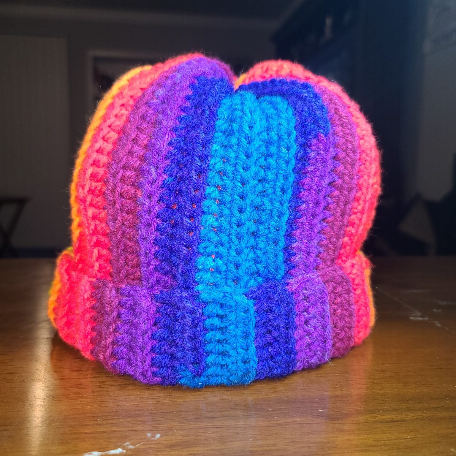 Rainbow Beanie Hat | Rainbow Winter Hat | Christina Wells Designs