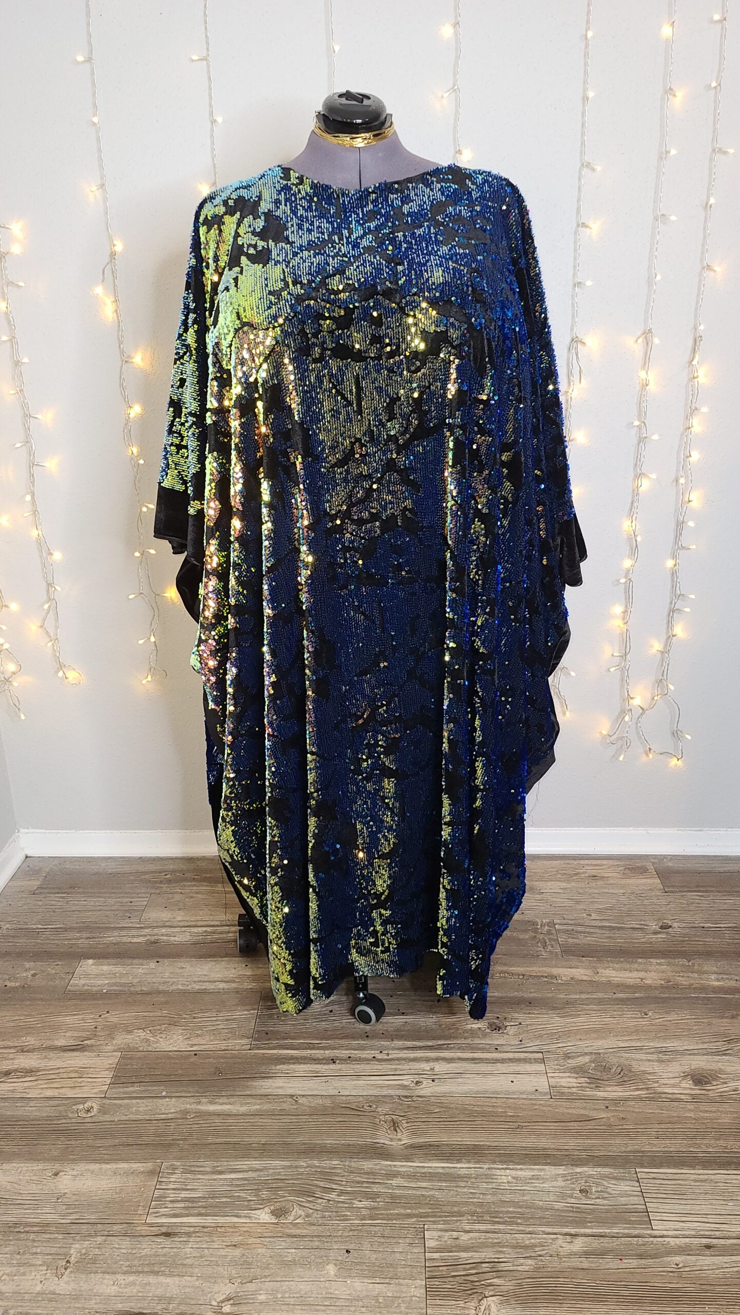 Plus Size Mumu Dress | Black Velour Gown | Christina Wells Designs